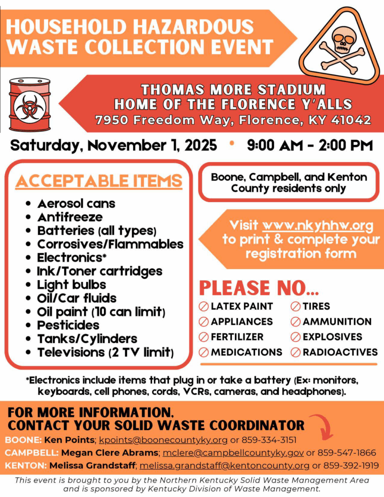 Household Hazardous Waste Collection Event - City of Taylor Mill